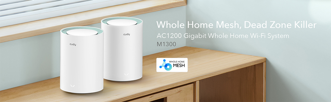 Cudy M1300 - WiFi5 AC1200 Gigabit Dual Band Mesh (3-Pack)