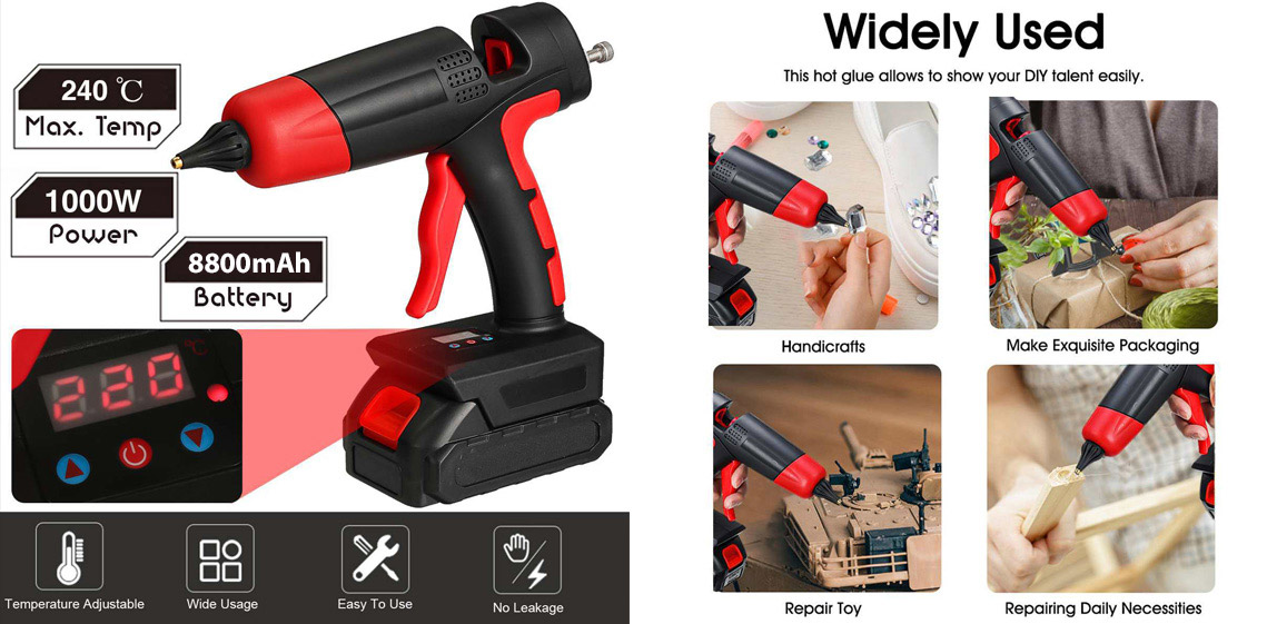 Cordless Glue Gun with Li-Ion Rechargeable Battery (INS-G-GUNL)
